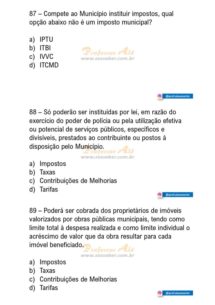 SOS SABER | CONCURSOS 180 Questões de Lei Orgânica e Estatuto de Niterói-RJ