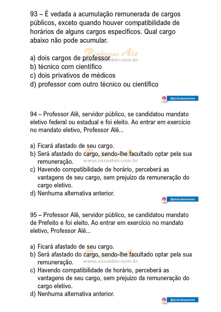 SOS SABER | CONCURSOS 180 Questões de Lei Orgânica e Estatuto de Niterói-RJ